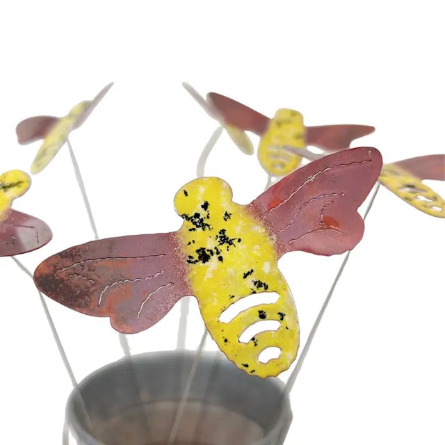 Copper Enamel Bee Plant Stake - Medium - Assorted Colors – Mother Earth ...