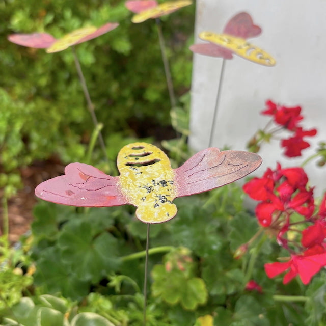Copper Enamel Bee Plant Stake - Medium - Assorted Colors – Mother Earth ...